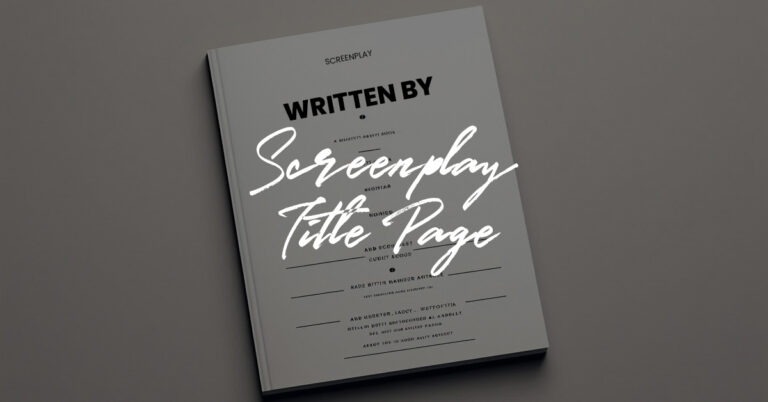 How to Create a Professional Screenplay Title Page: A Step-by-Step ... How to Create a Professional Screenplay Title Page: A Step-by-Step ...